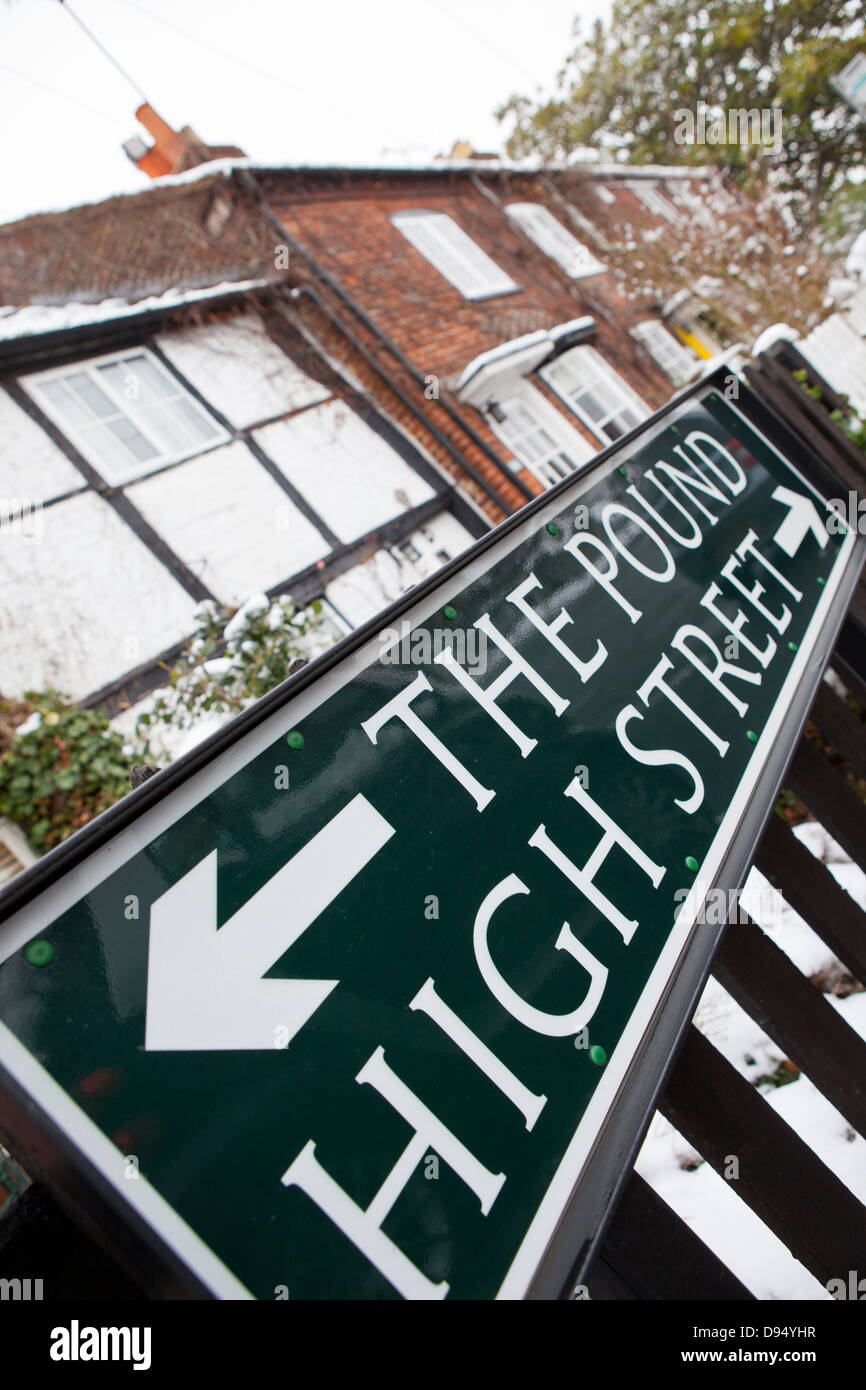 Cookham High street road sign England UK Stock Photo - Alamy