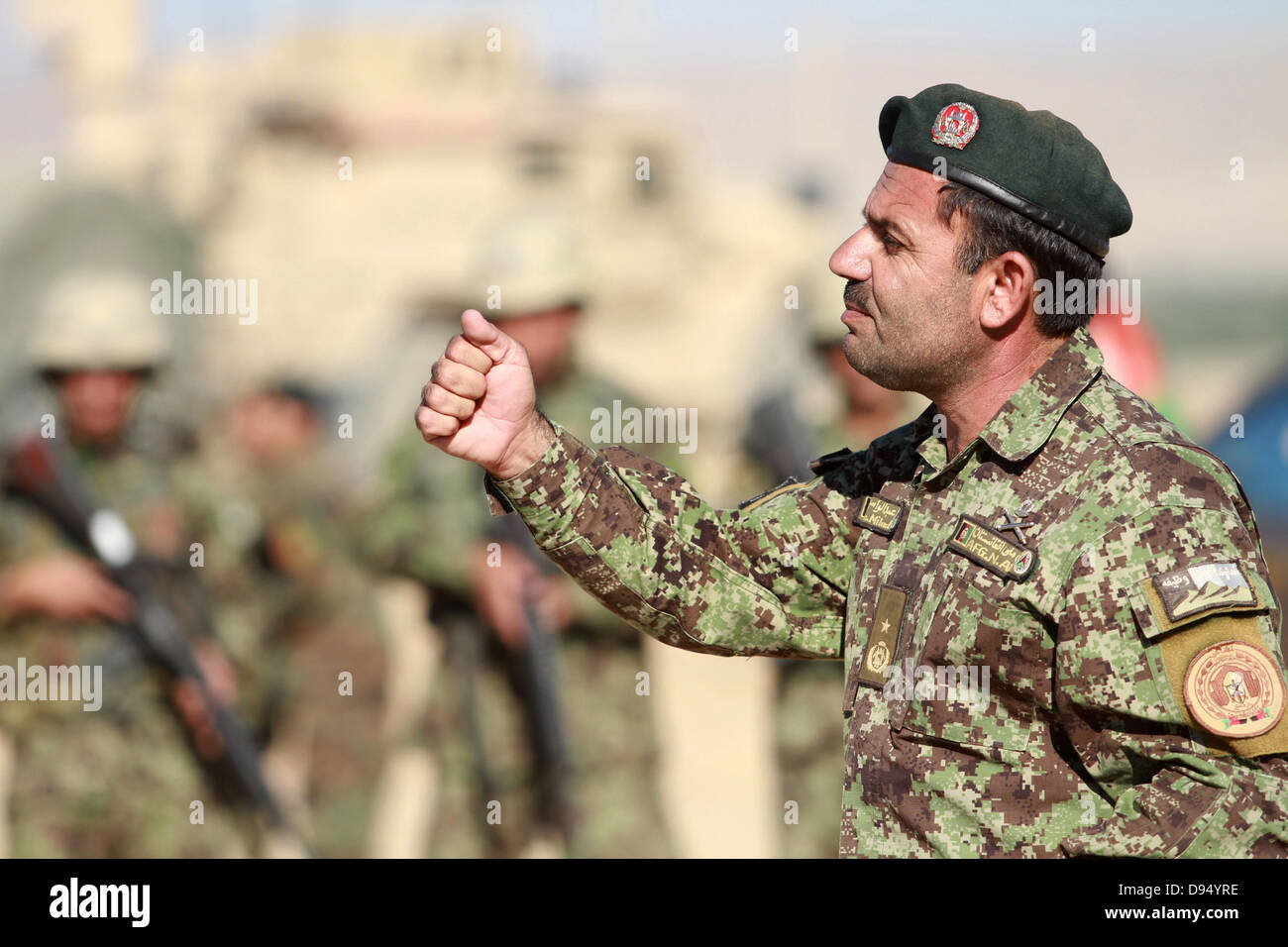 Afghan National Army Brig. Gen. Wasea speaks to Afghan National ...