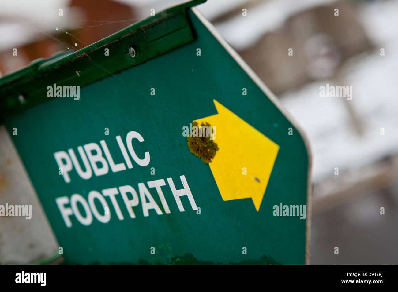 public footpath sign post, UK Stock Photo - Alamy