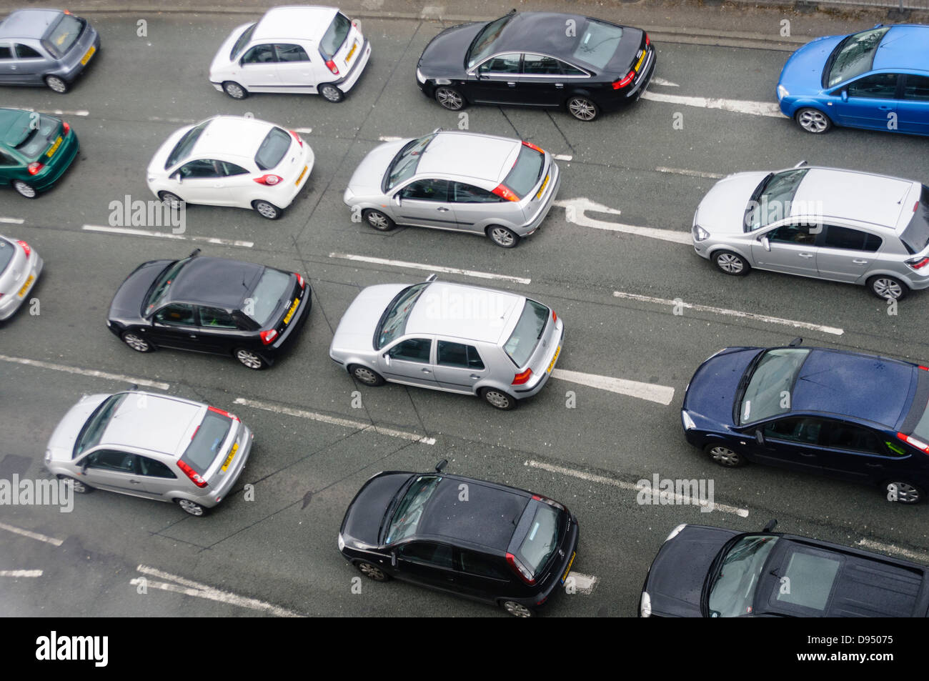 Cars queued up in a traffic jam Stock Photo - Alamy