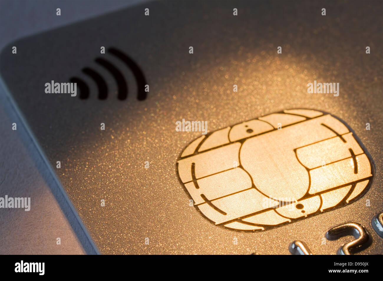 Low key image of credit card showing electronic chip Stock Photo - Alamy