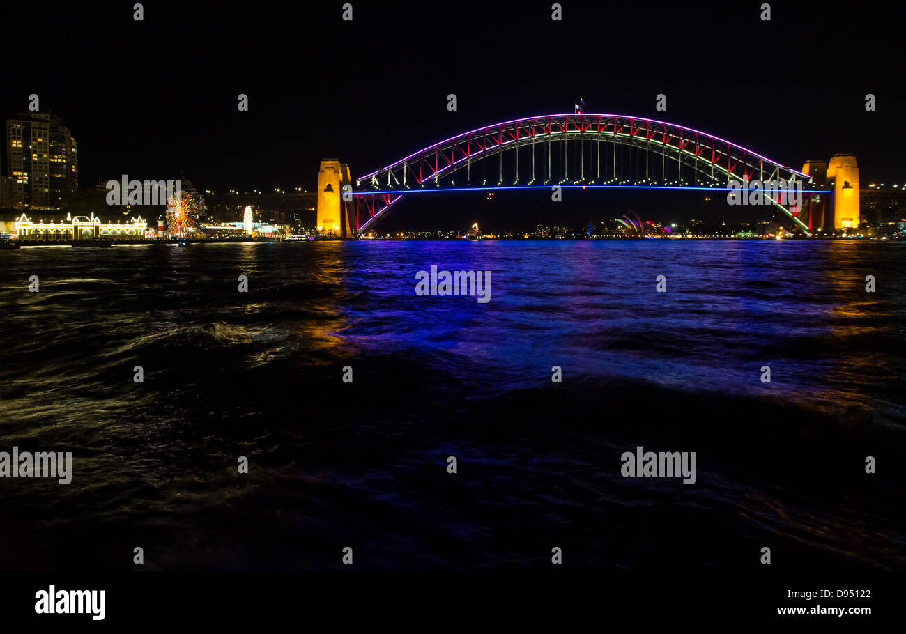 Sydney harbour bridge at night hi-res stock photography and images - Alamy