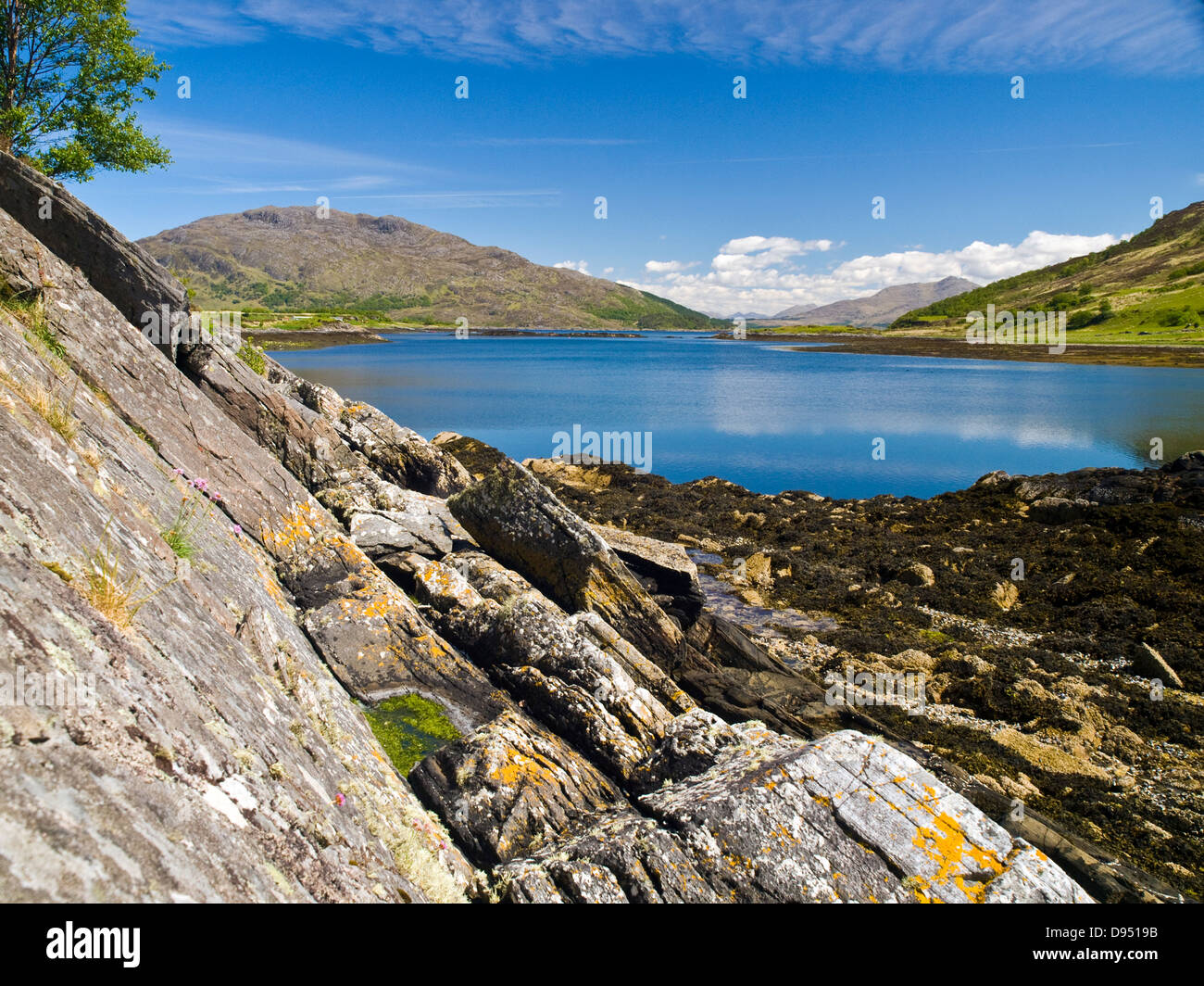 The island of Carna in Loch Sunart on Scotland's West Coast Stock Photo ...