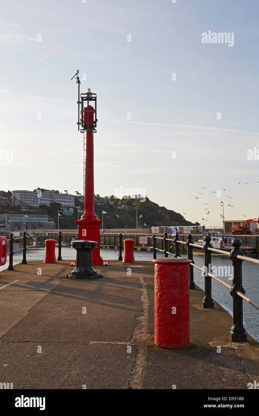 Devon Torquay Victorian Princess Pier head looking towards the town and ...