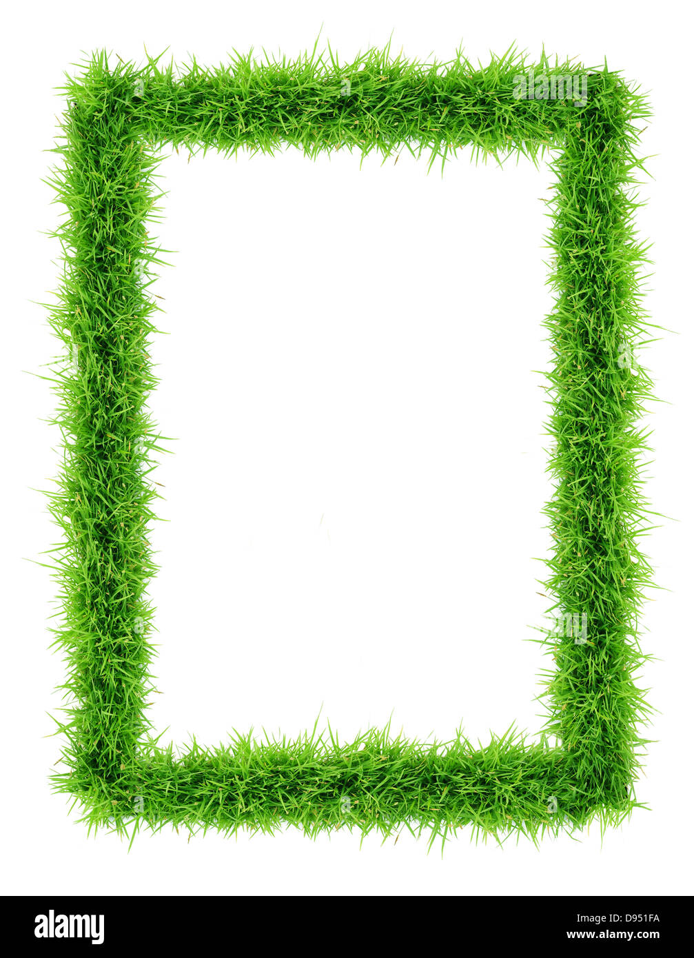 grass frame top view on white background Stock Photo - Alamy