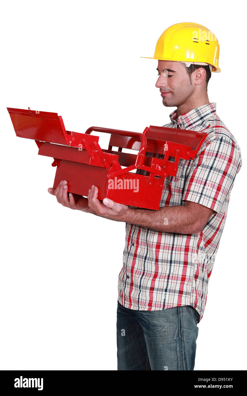 Red toolbox open tools hi-res stock photography and images - Alamy