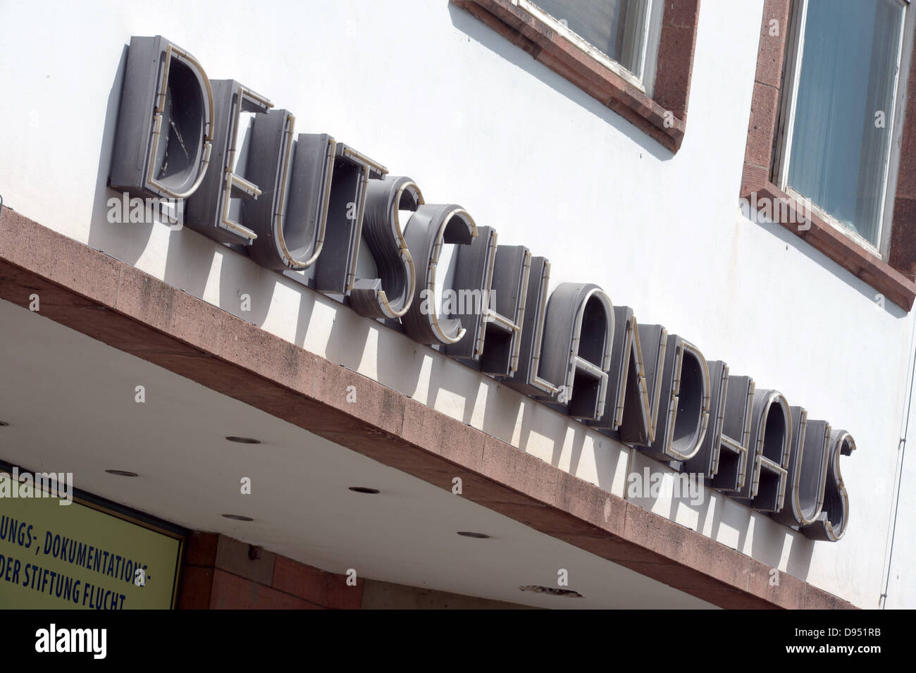 Berlin, Germany. 11th June, 2013. The lettering of the 'Deutschlandhaus ...