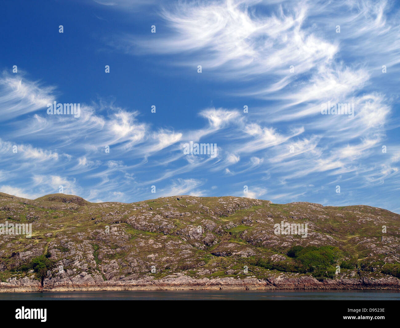 Cirrus clouds over the Morvern peninsula in Scotland Stock Photo - Alamy