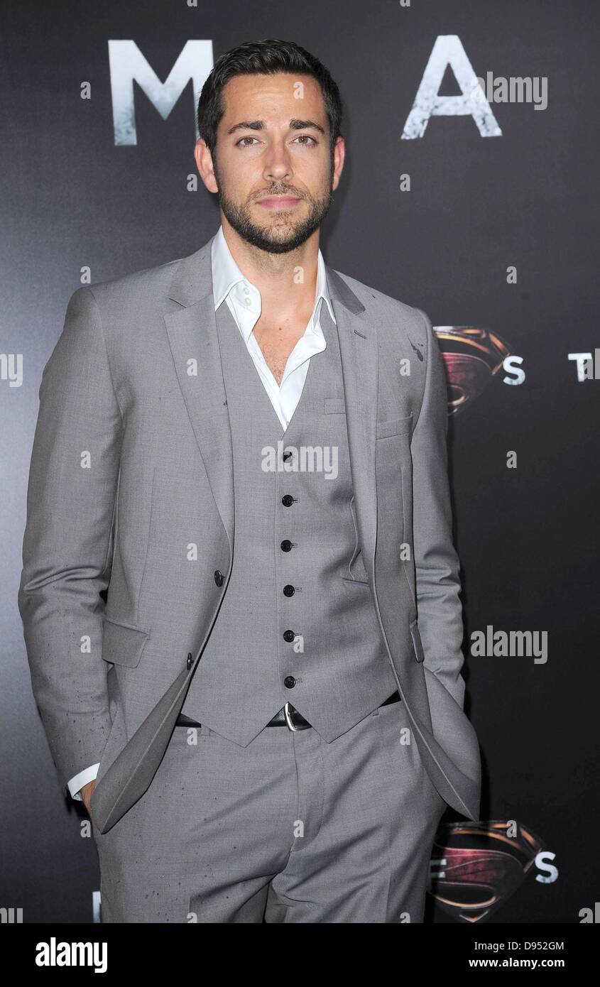 New York, USA. 10th June 2013. Zachary Levi at arrivals for MAN OF ...