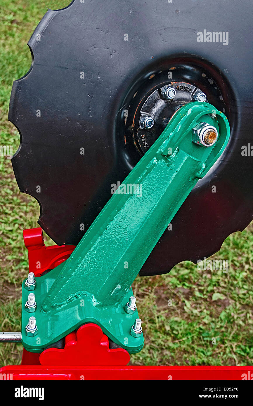 Part from one equipment for agriculture with one big disk Stock Photo ...