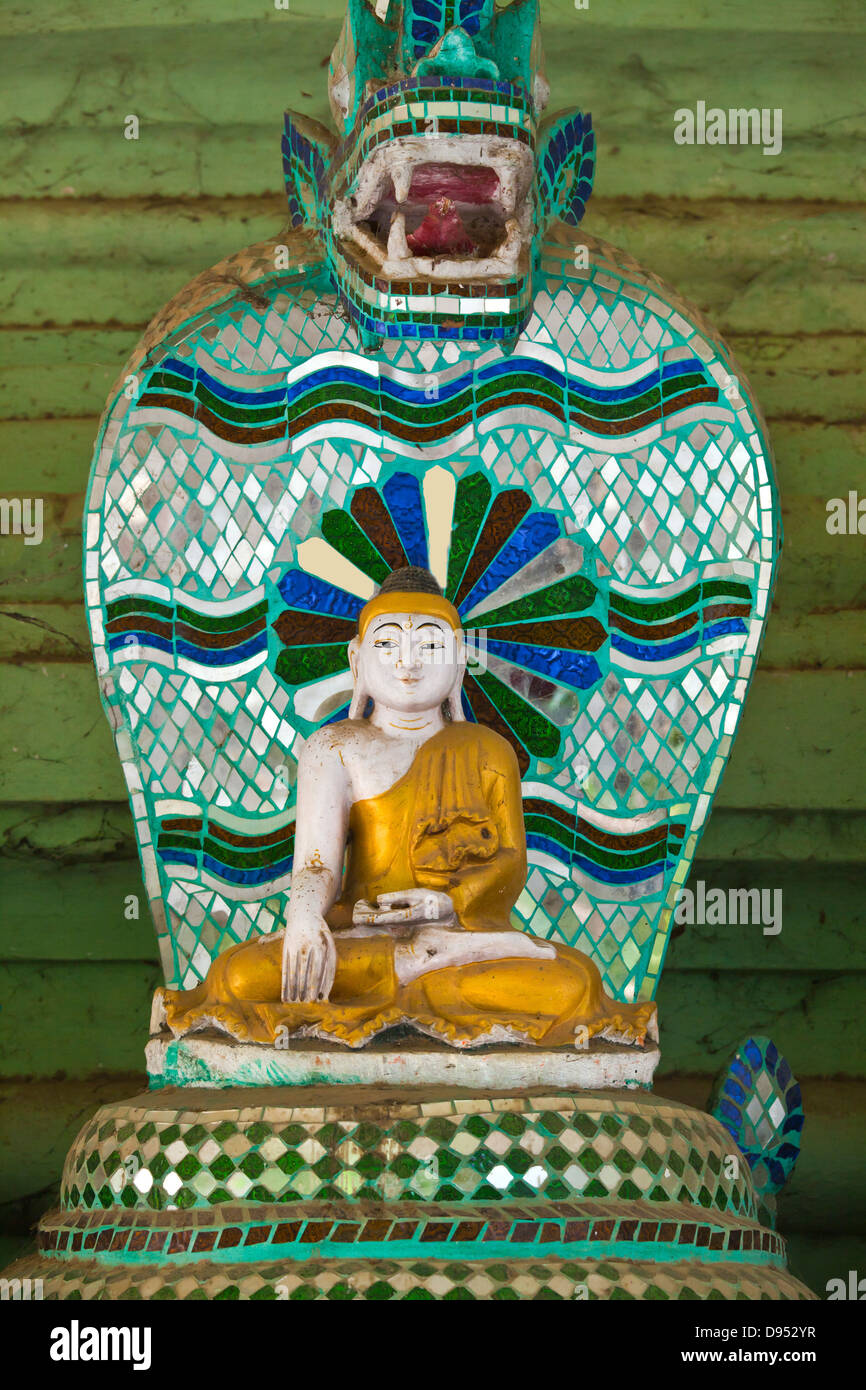 BUDDHA STATUE at YADANA LABAMUNI HSU TAUNG PYE PAYA or the SNAKE PAGODA ...