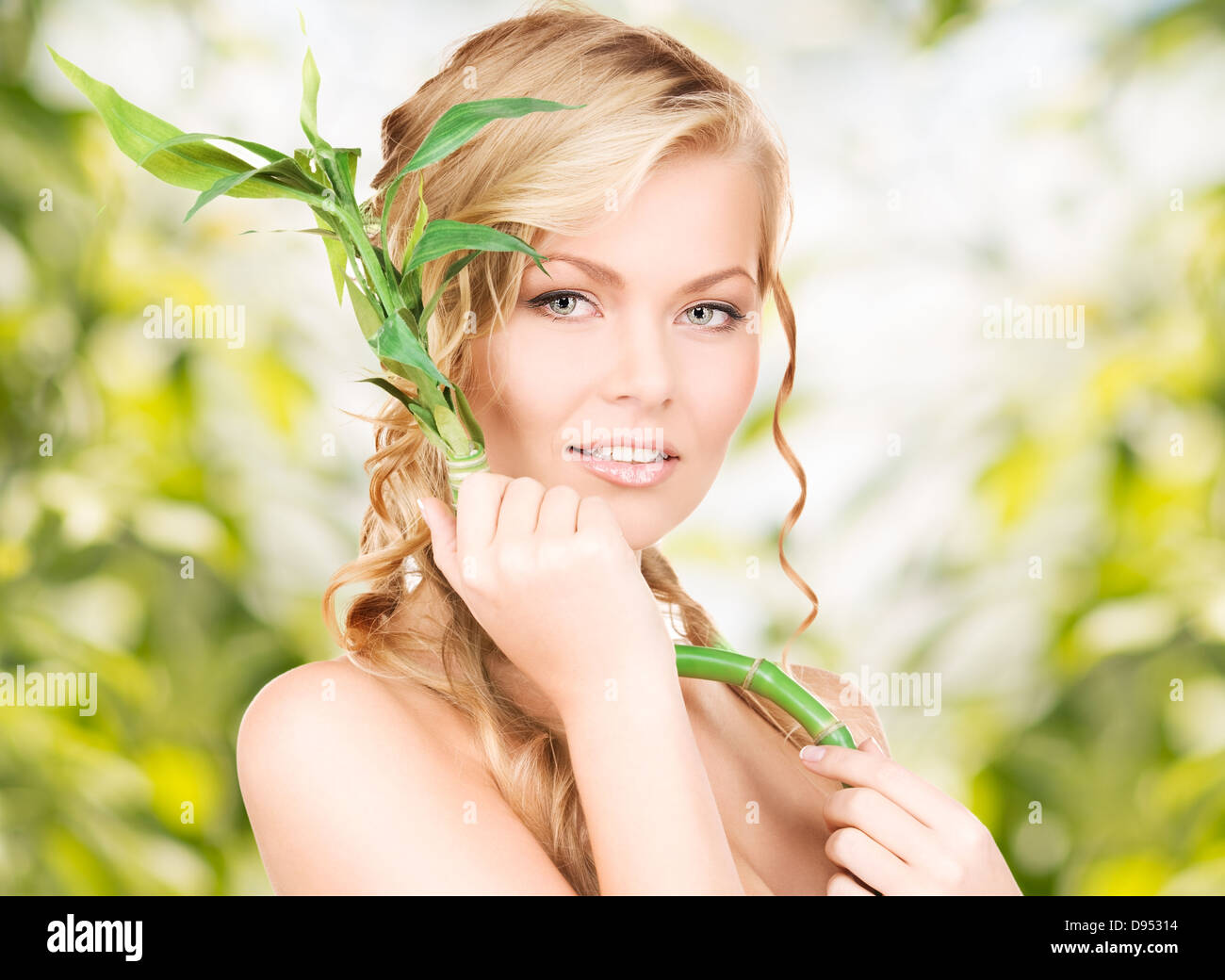 woman with sprout Stock Photo - Alamy