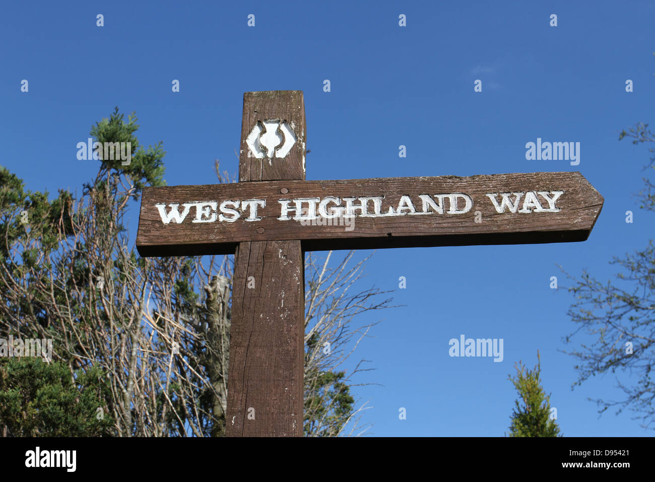 West highland way sign hi-res stock photography and images - Alamy