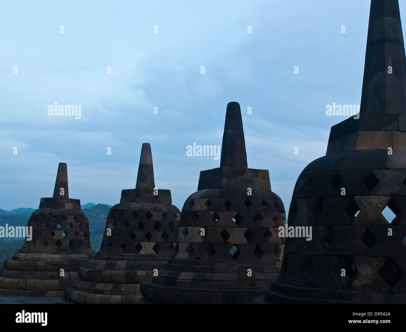 Sunrise at Borobudur temple Stock Photo - Alamy