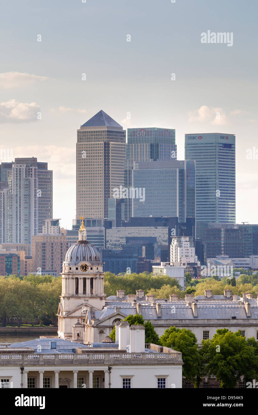 London skyline from greenwich panorama hi-res stock photography and ...