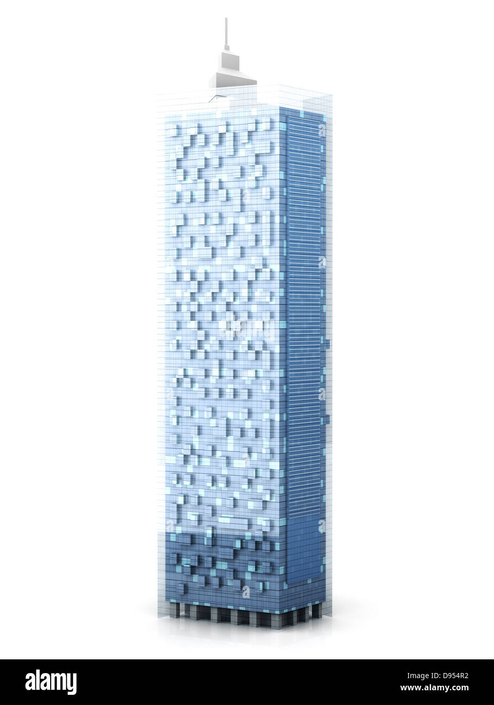 A contemporary skyscraper. 3D rendered Illustration Stock Photo - Alamy