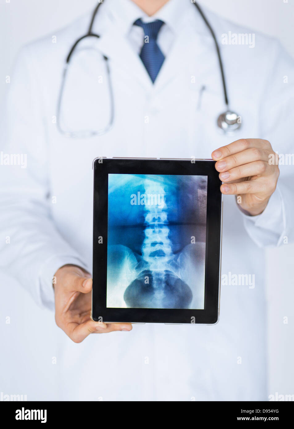 Doctor holding tablet stethoscope scanning hi-res stock photography and ...