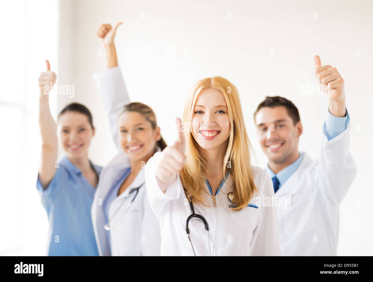 Group doctors holding laboratory hi-res stock photography and images ...