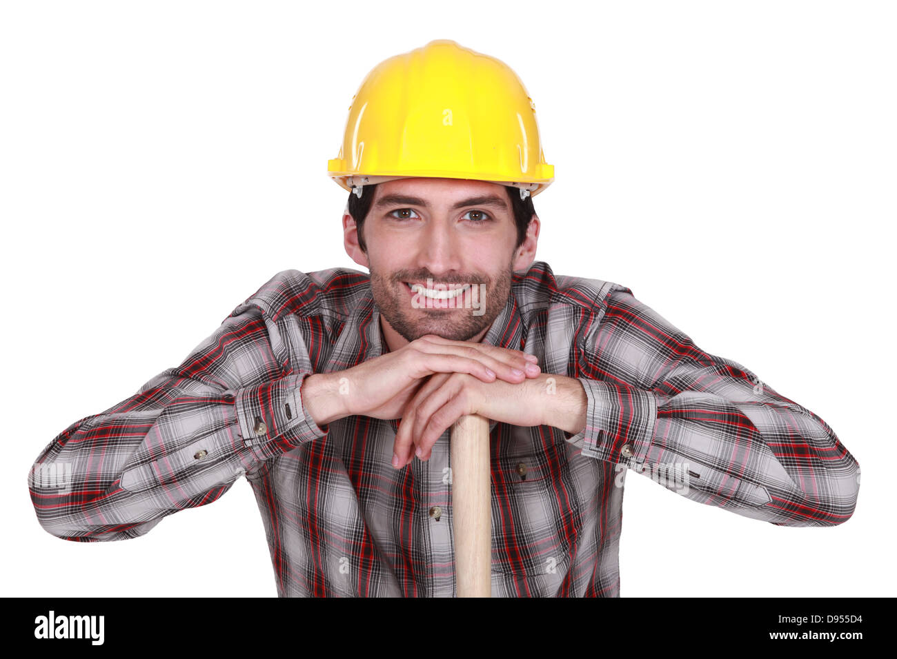 A handsome construction worker Stock Photo - Alamy