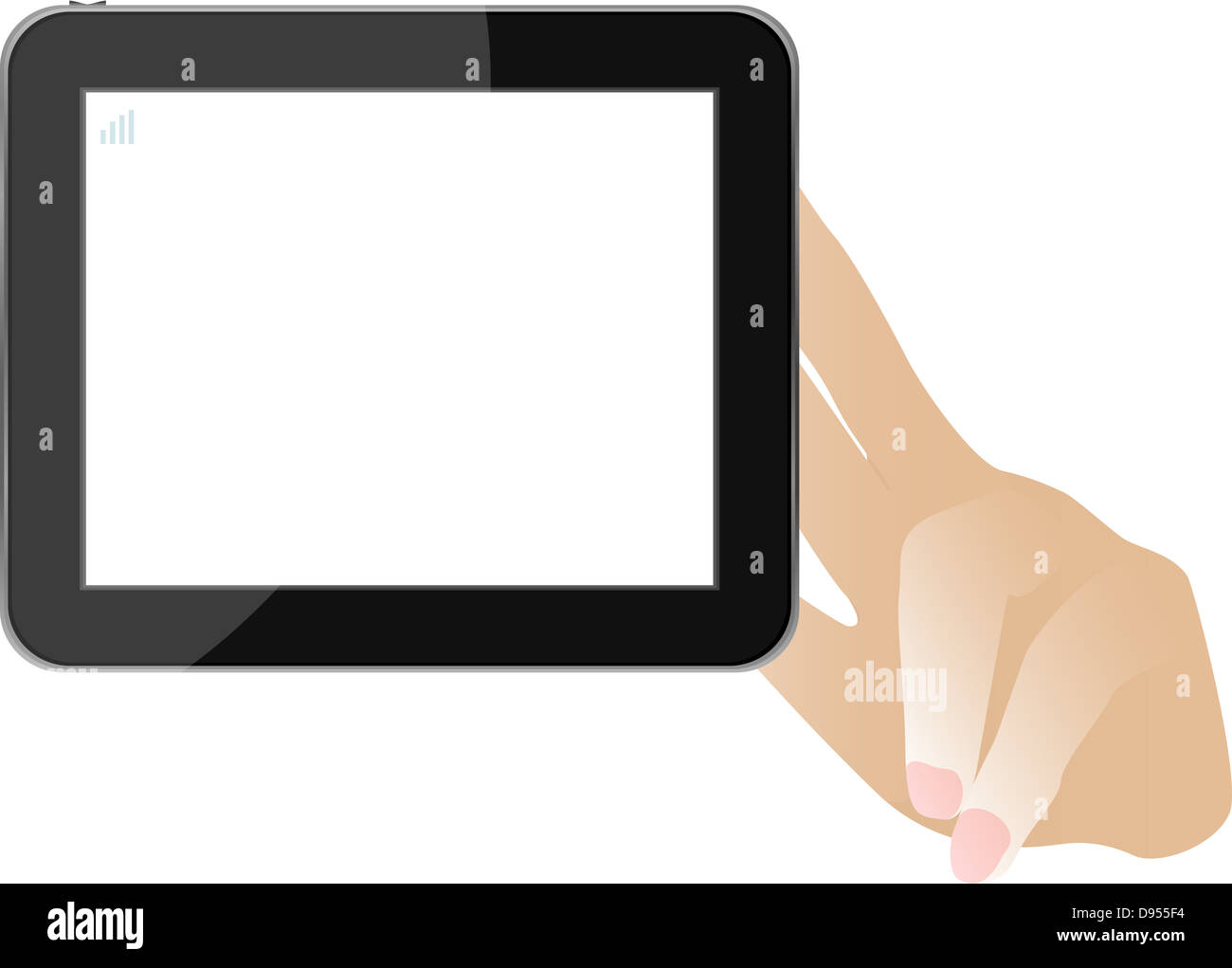 Hands with tablet computer. Isolated on white background Stock Photo ...