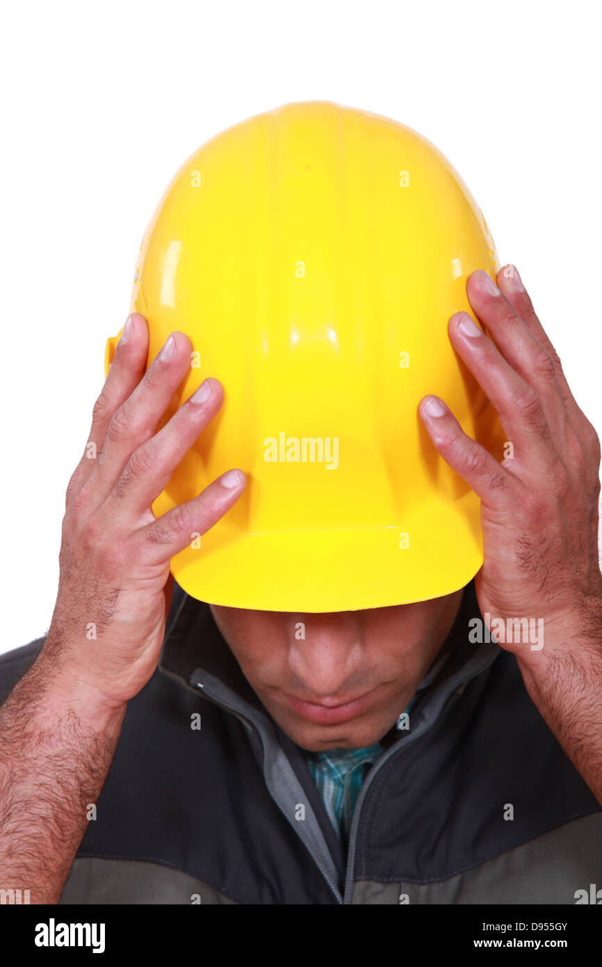 Engineer put on helmet hi-res stock photography and images - Alamy