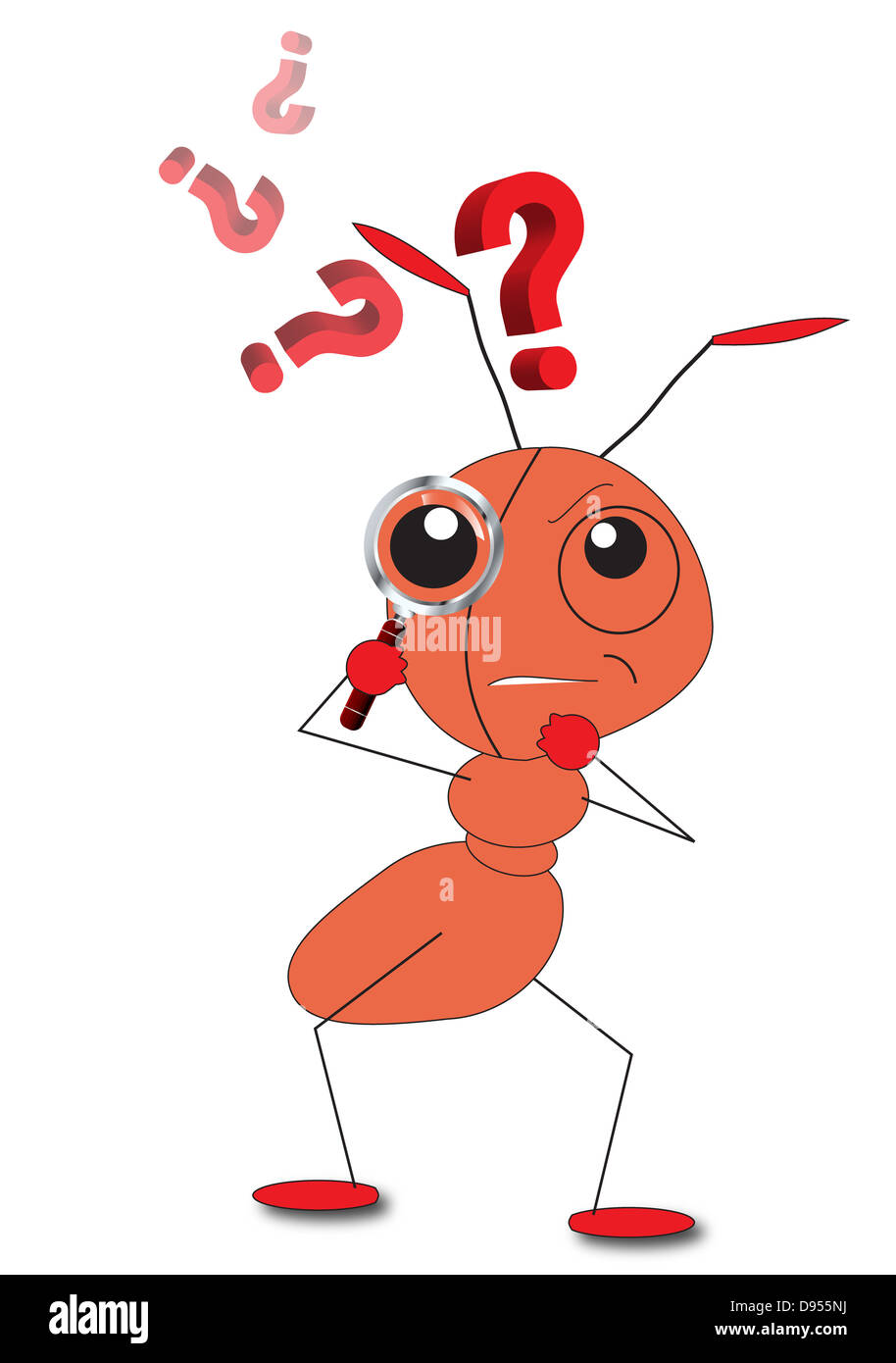 Cartoon ant question question mark hi-res stock photography and images ...