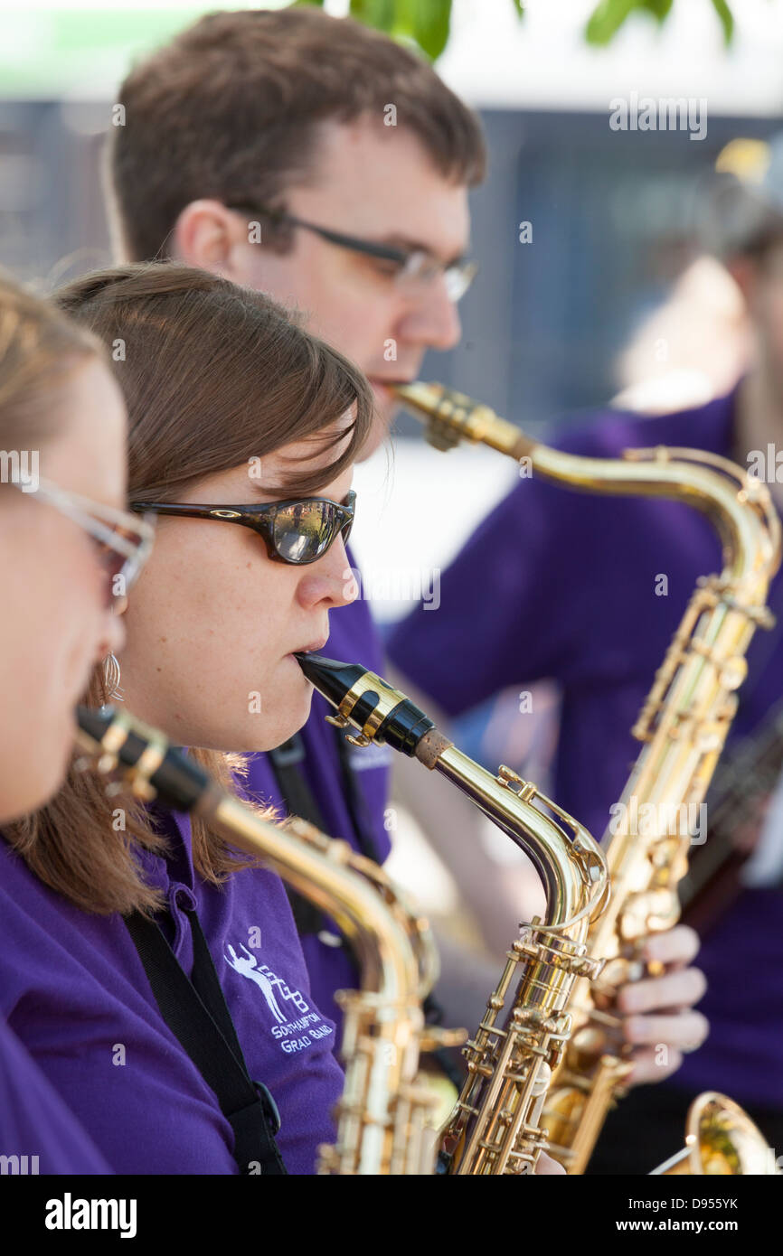 Saxophonist playing saxophone in hi-res stock photography and images ...