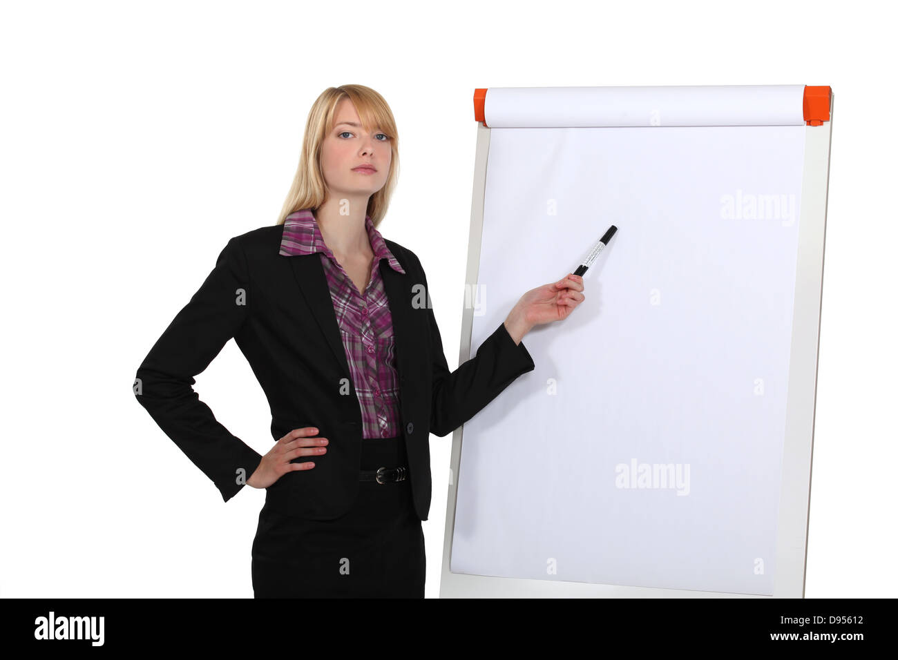 Woman giving a presentation Stock Photo - Alamy