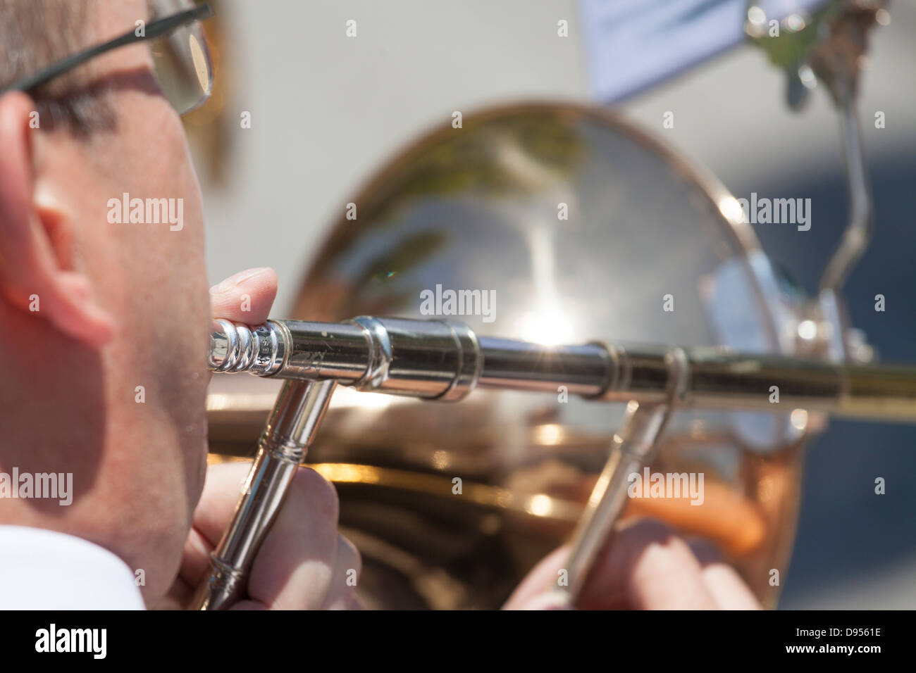 Trombone close up hi-res stock photography and images - Alamy