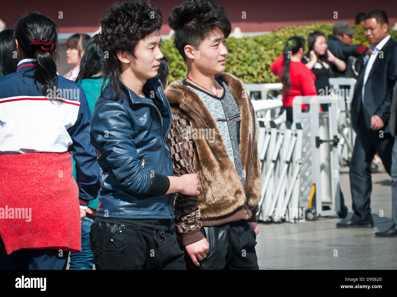 Young chinese boys in front of Tiananmen (Gate of Heavenly Peace) in ...