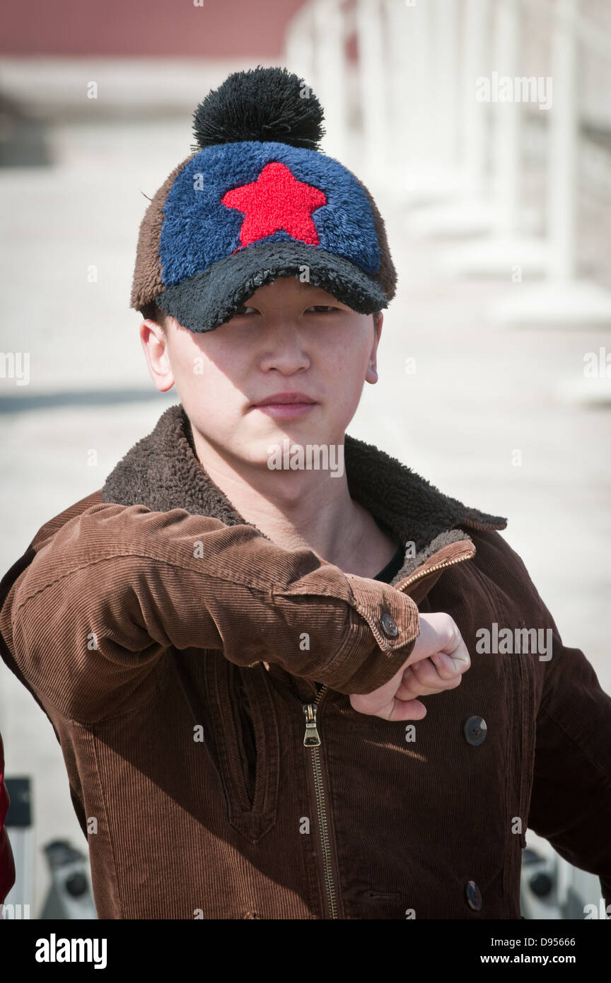 Young chinese boy in front of Tiananmen (Gate of Heavenly Peace) in ...