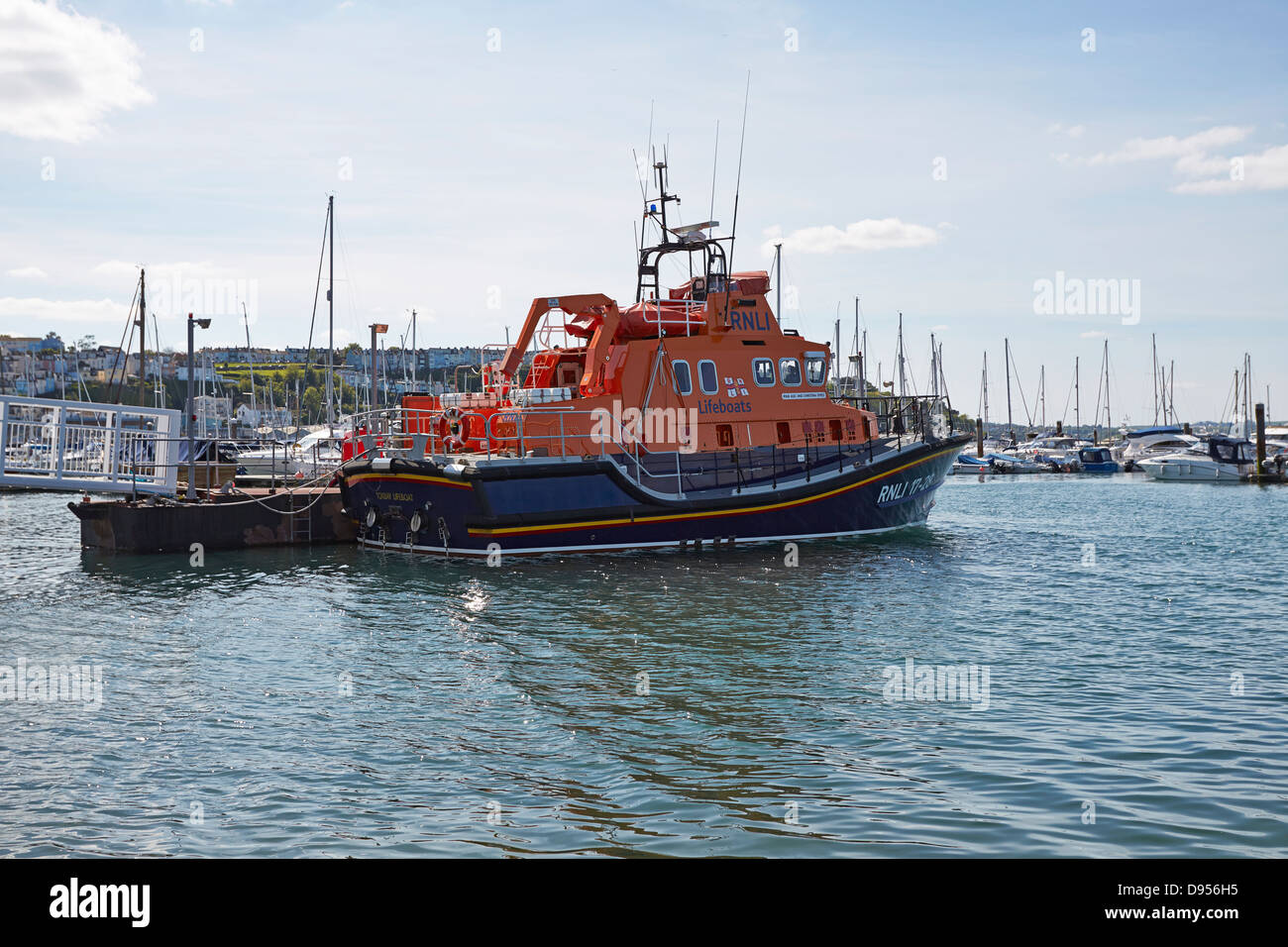 Devon Brixham harbour Torbay lifeboat Stock Photo - Alamy