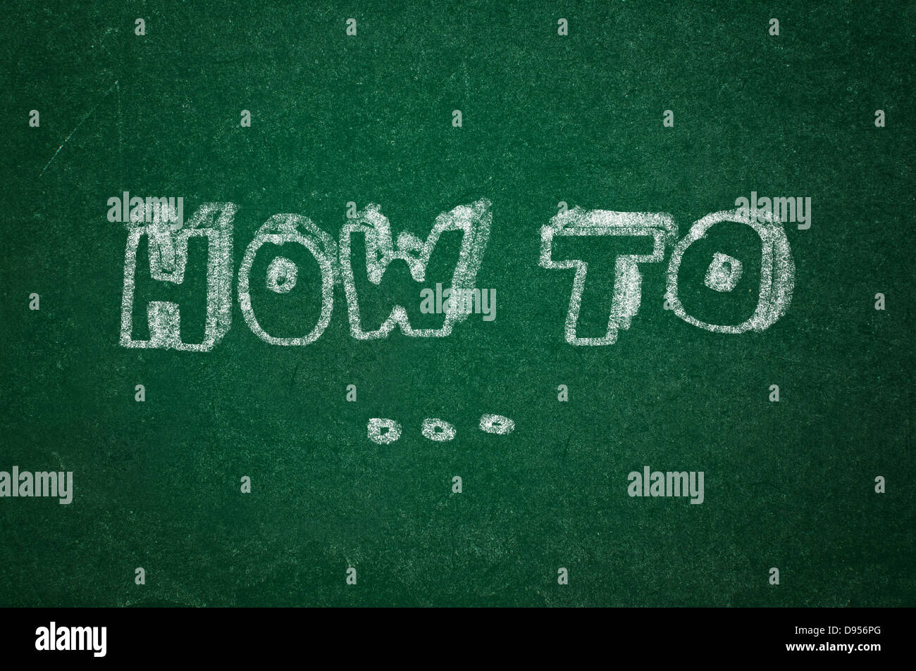 How to question on green chalkboard background Stock Photo - Alamy