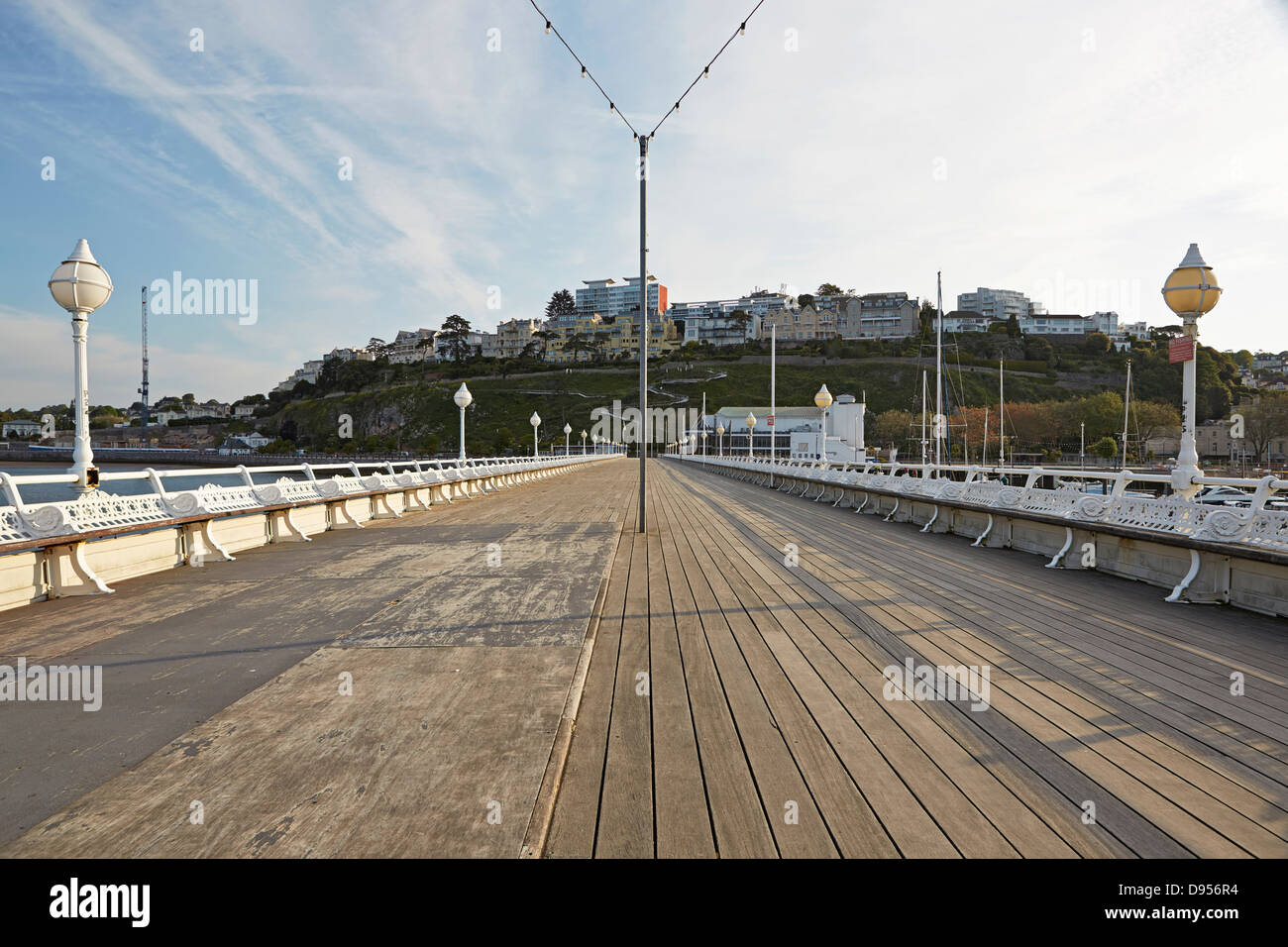 Devon Torquay Victorian Princess Pier looking towards the town Stock ...
