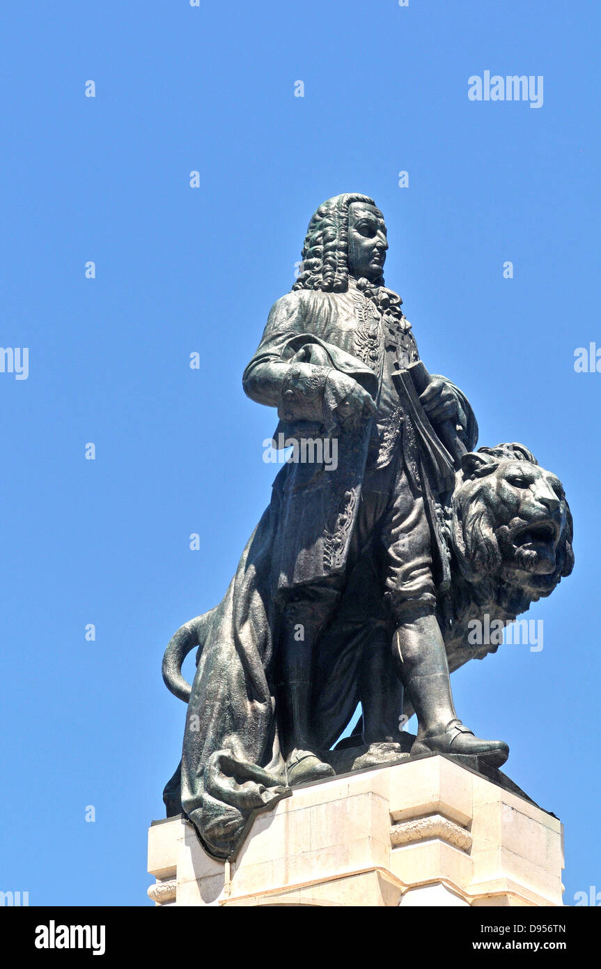 statue of Marques de Pombal Lisbon Portugal Stock Photo - Alamy