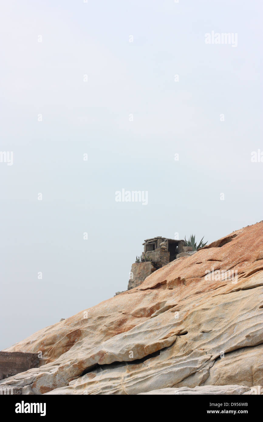 An old military bunker outside Jhaishan Tunnel, Kinmen National Park ...