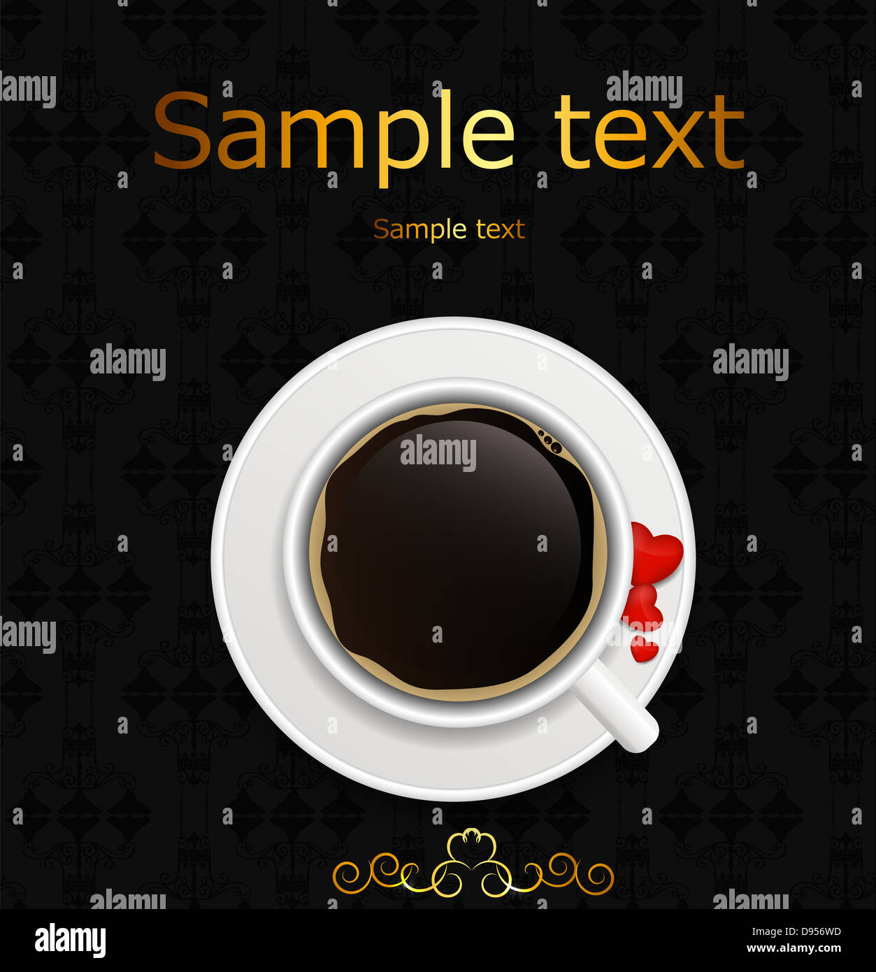 coffee invitation background vector illustration Stock Photo - Alamy