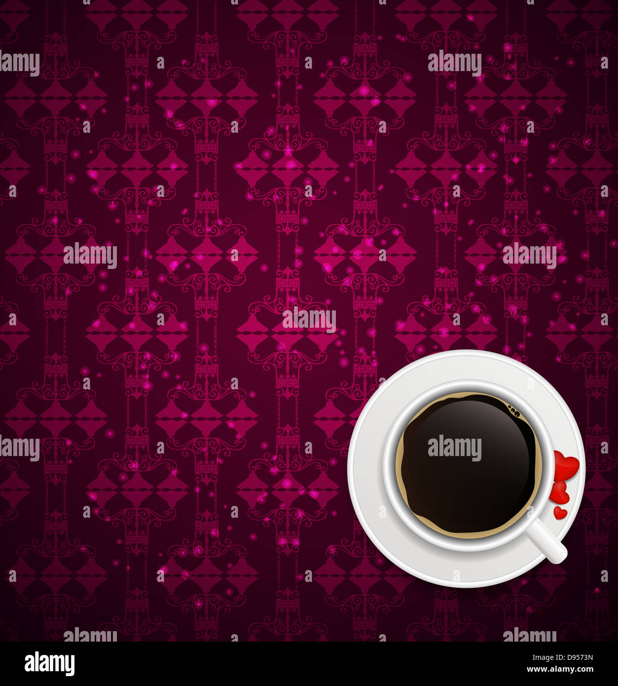 coffee invitation background vector illustration Stock Photo - Alamy