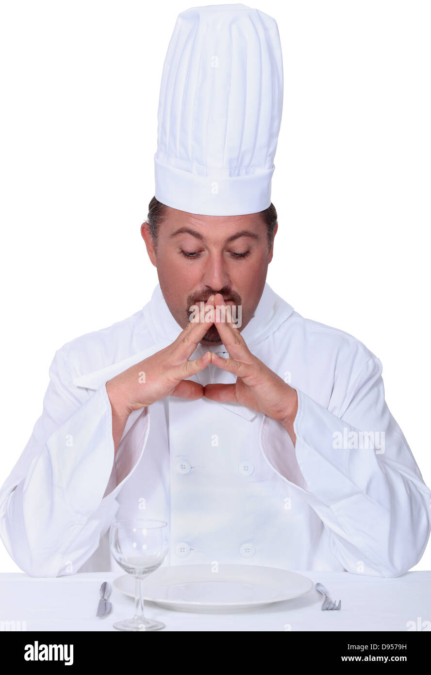 Chef deep in thought Stock Photo - Alamy