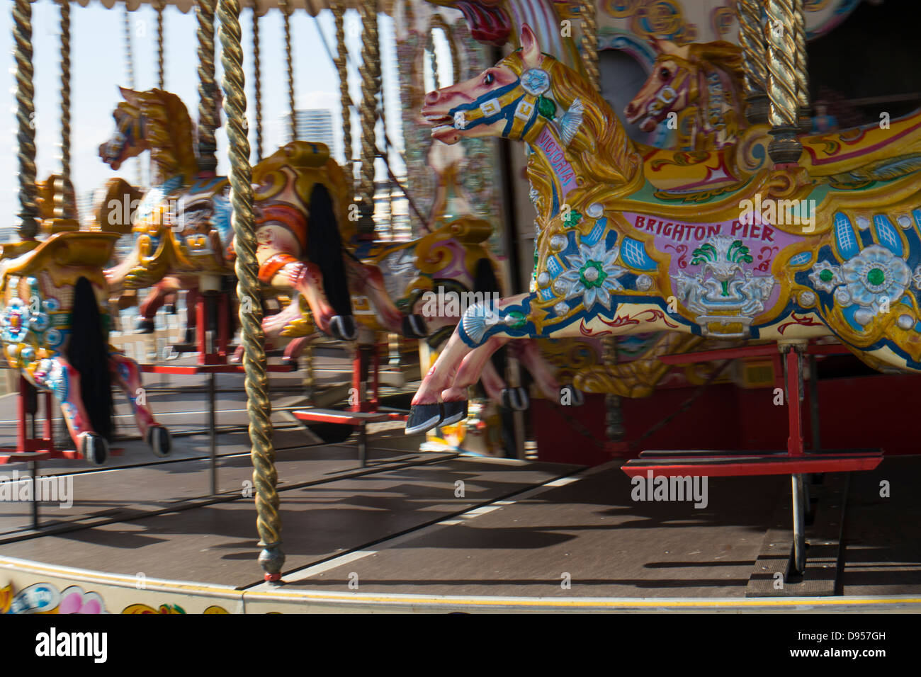 Carousel on Brighton Pier Stock Photo - Alamy