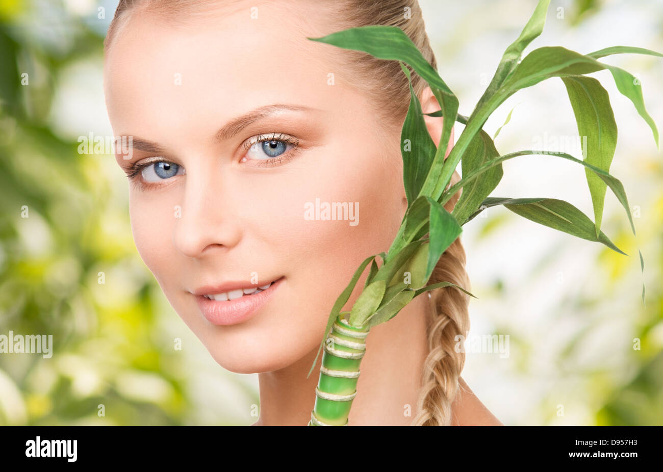 woman with sprout Stock Photo - Alamy