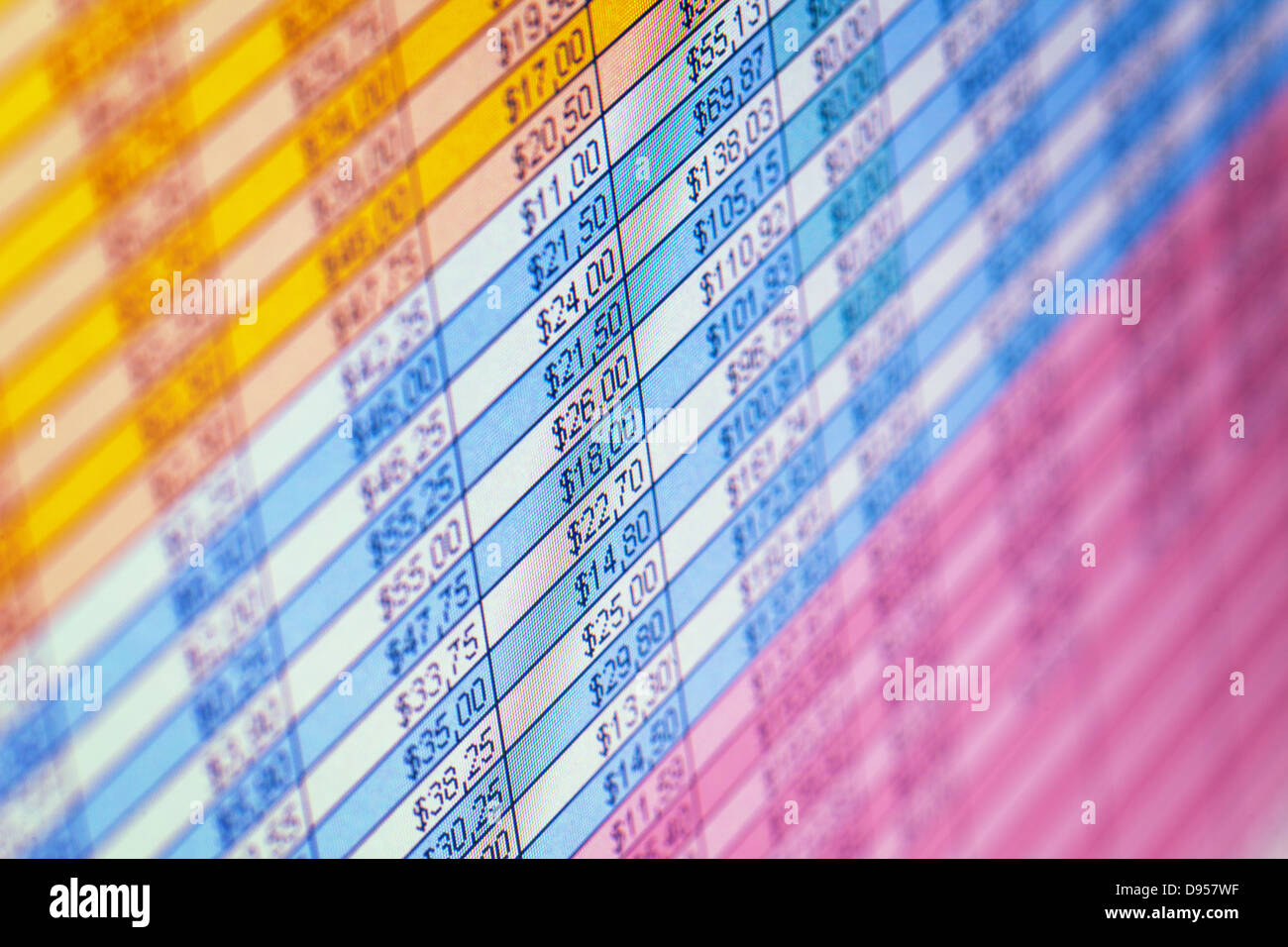 The financial statements on the screen close up background Stock Photo ...