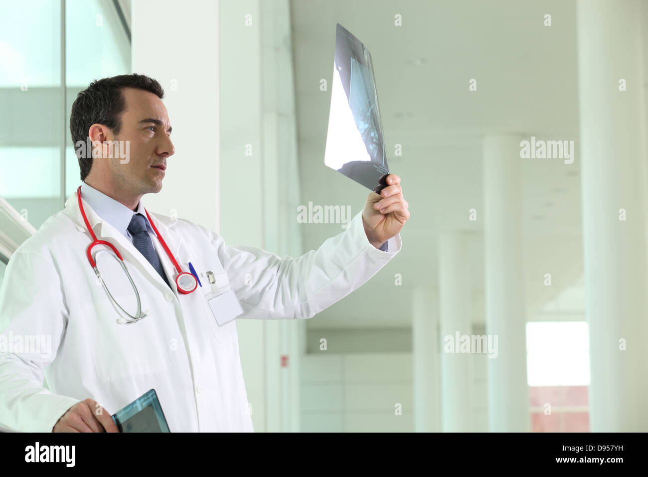 Doctor having a look at x-ray image Stock Photo - Alamy
