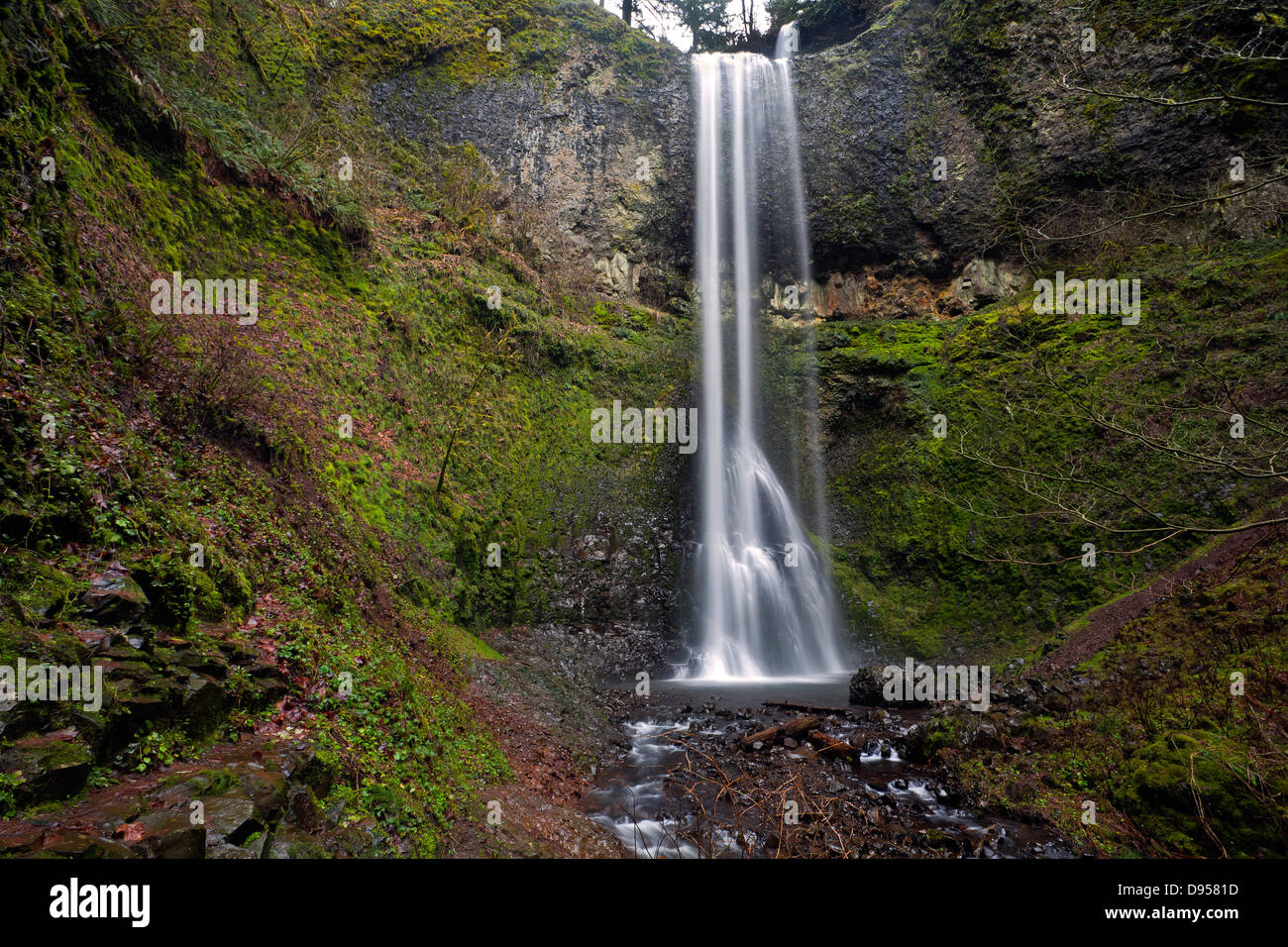 OREGON - Double Falls on the Trail of Ten Falls in the foothills of the ...