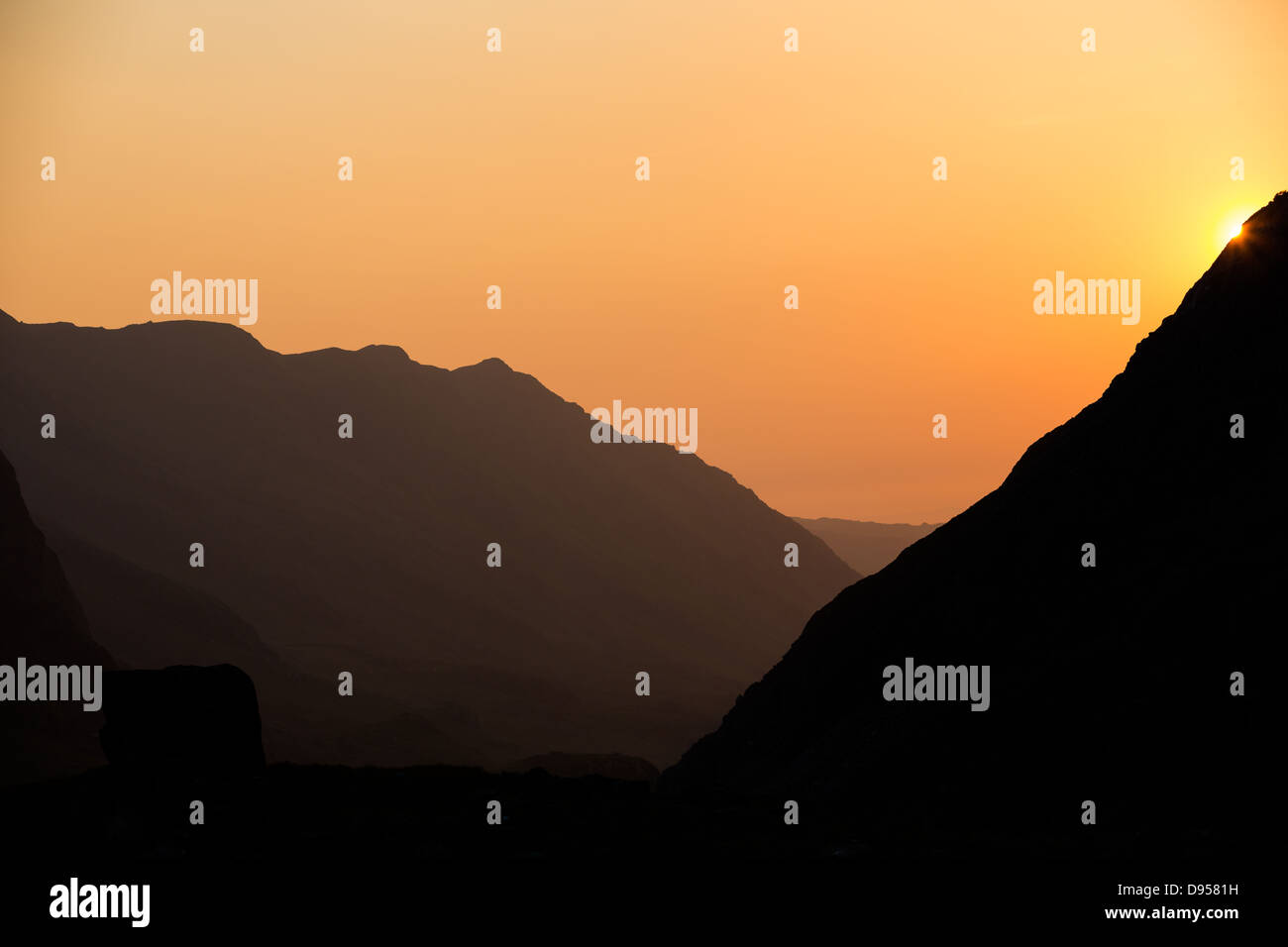 Pen y pass sunset, Snowdonia National Park Stock Photo - Alamy