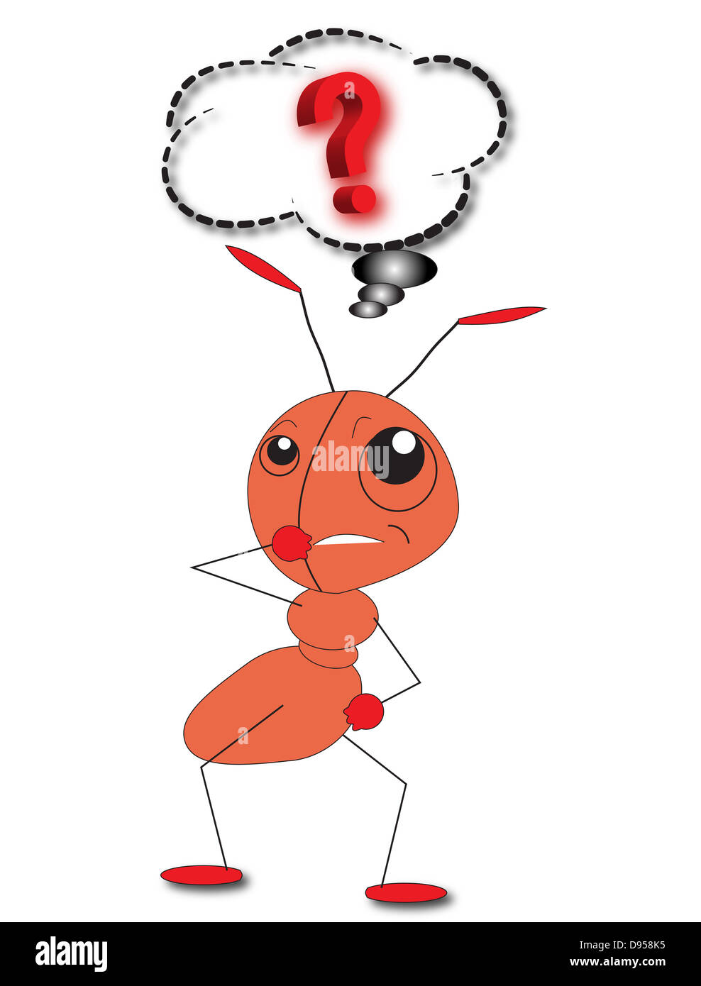 Cartoon ant question question mark hi-res stock photography and images ...