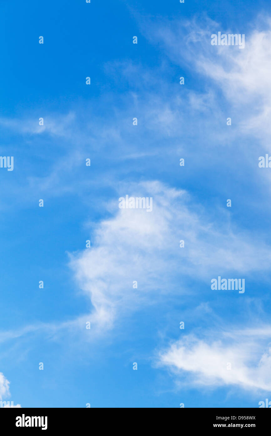 light clouds in blue sky in March, France Stock Photo - Alamy