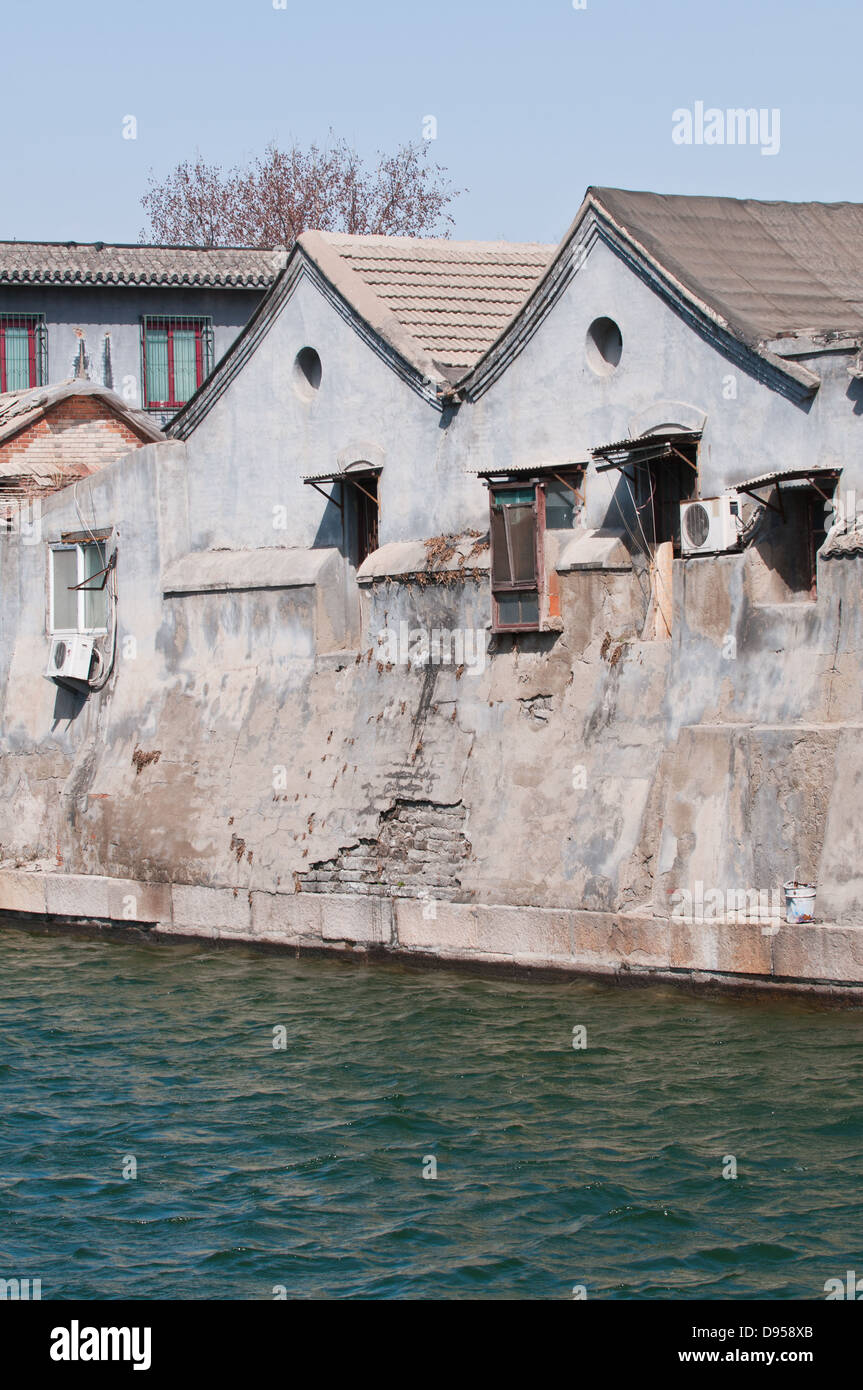 Hutong houses at the moat surrounding Forbidden City in Beijing, China ...