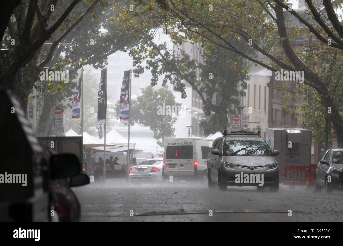 Heavy Rain in Sydney Stock Photo - Alamy