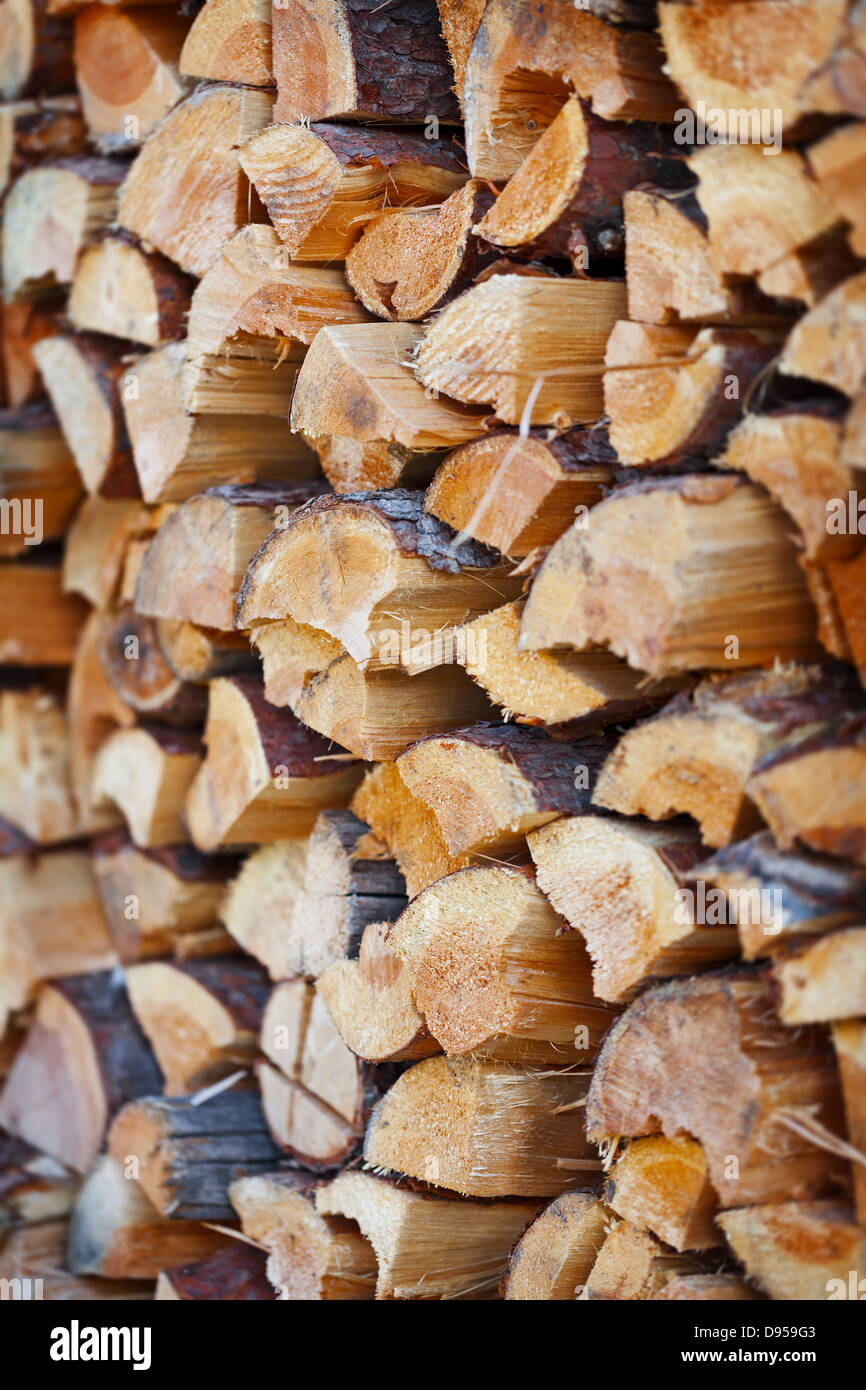 Stack chopped firewood prepared hi-res stock photography and images - Alamy